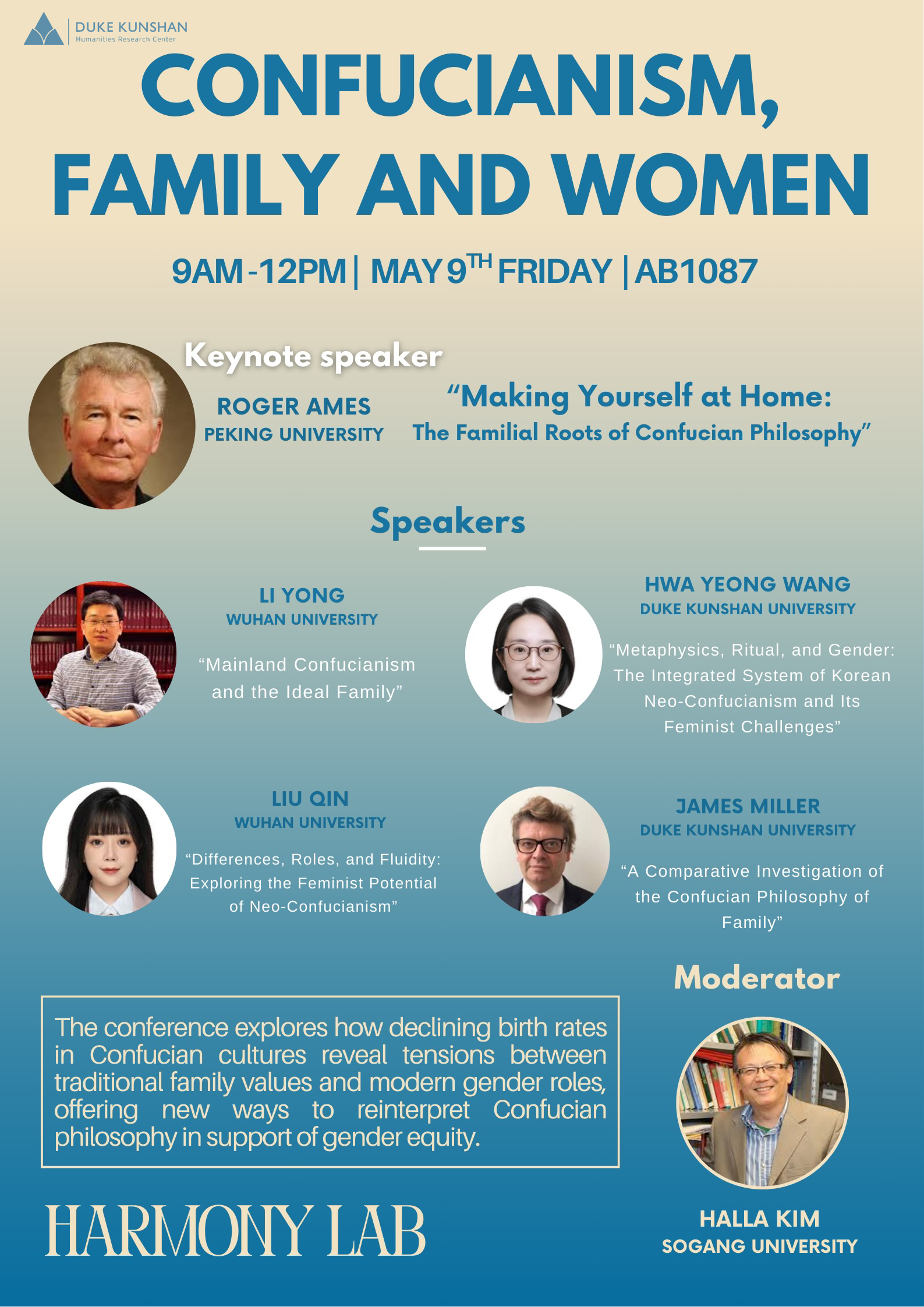 Harmony Lab Conference – “Confucianism, Family, and Women” – DUKE ...