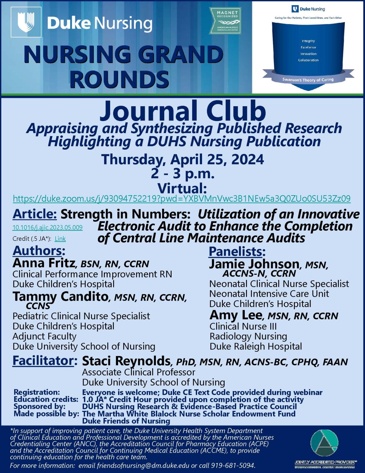 DUHS Nursing Research + Evidence-Based Practice Events